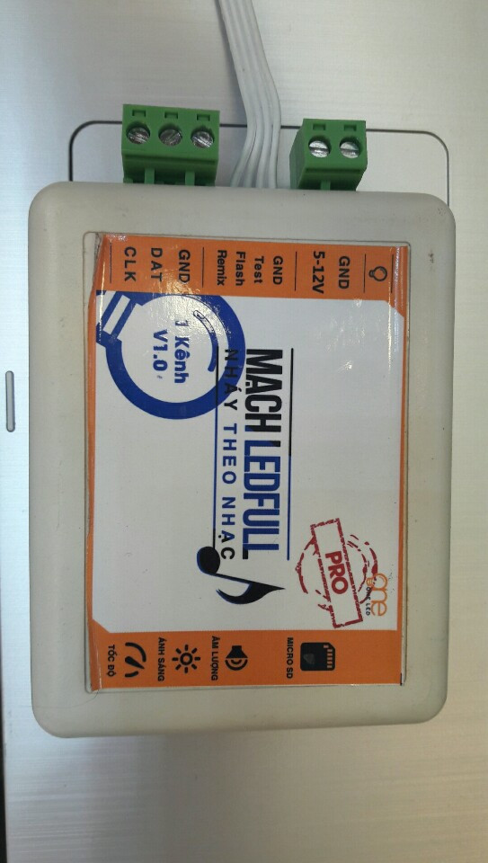 Mạch led NHÁY THEO NHẠC FullColor Pro 1 KÊNH, giao diện tiếng Việt.