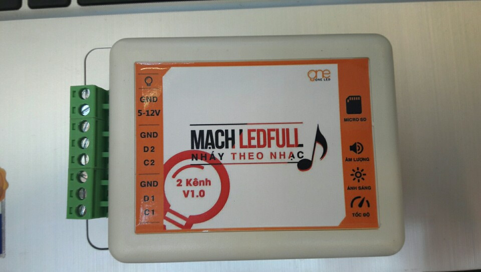 Mạch led NHÁY THEO NHẠC FullColor Pro 2 KÊNH, giao diện tiếng Việt.